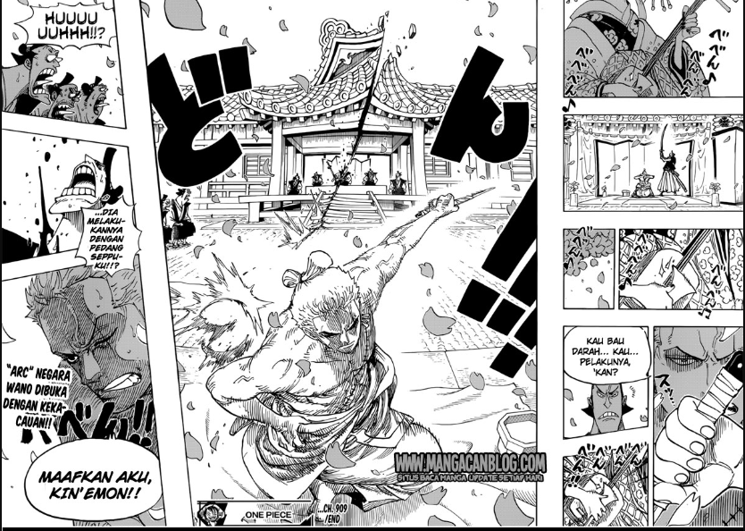 Bahas One Piece Chapter 909 - Zoro Mengacau di Wano - Helesto
