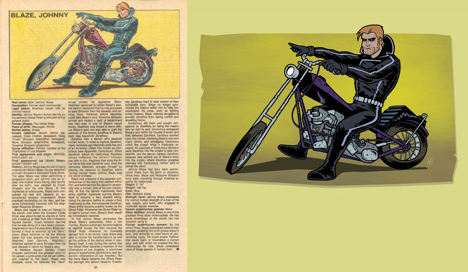 The Official Handbook to the Marvel Universe - REDUX Edition: JOHNNY ...