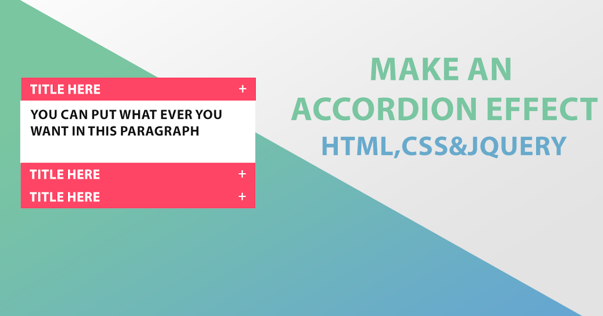 Accordion Effect Using Html Css And Jquery Doctorcode