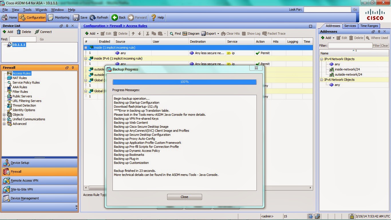 My Network Security Journal: Backup and Restore an ASA Config File