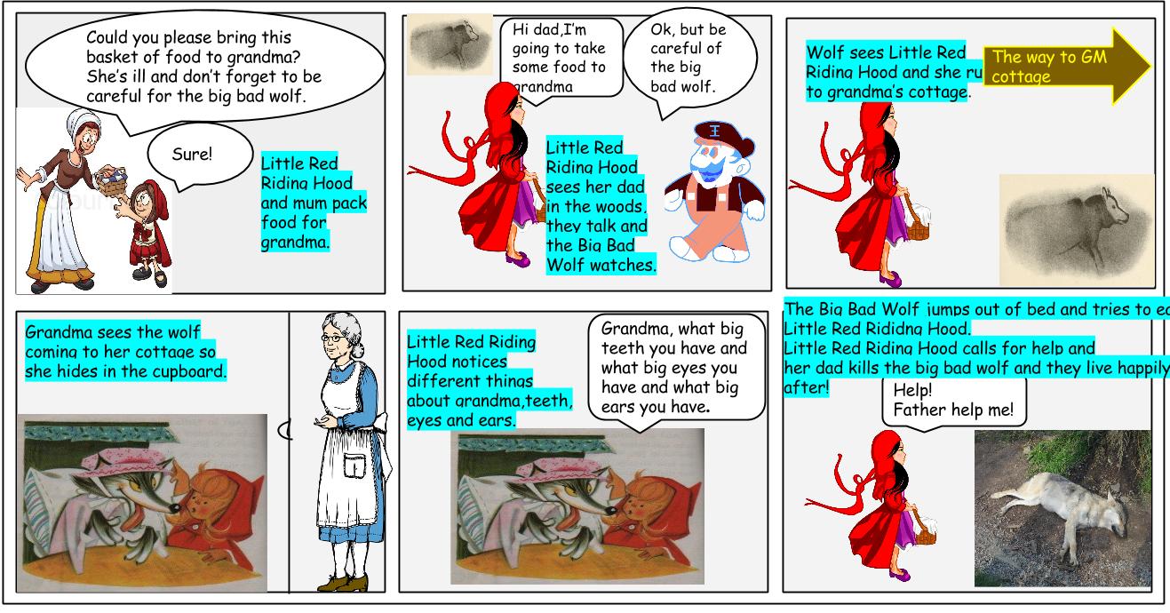 Room 5's Blog: Little Red Riding Hood Comic Strips