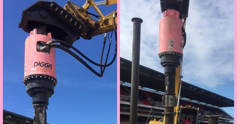 The pink Digga screw anchor drive