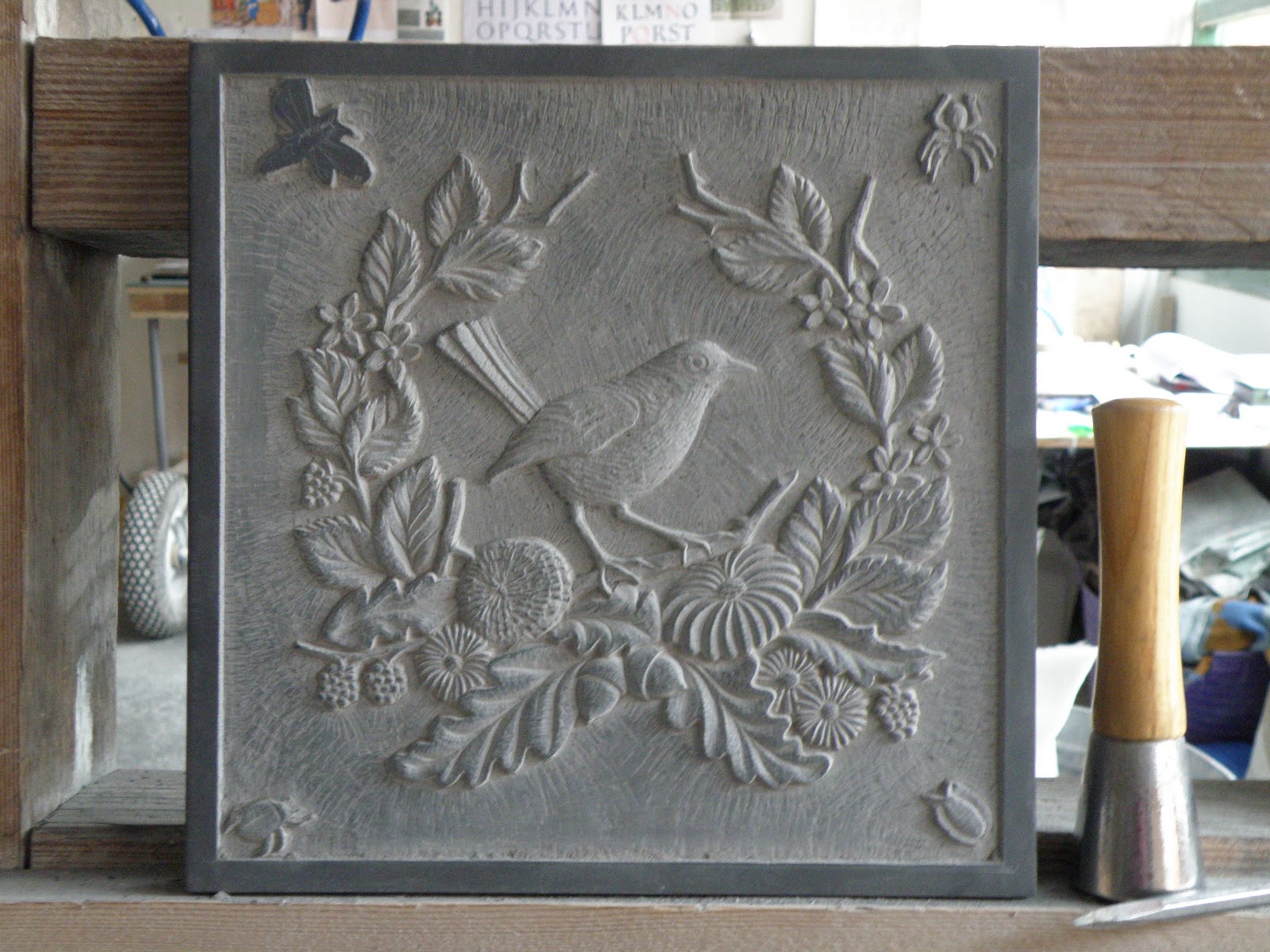 Verbum Vox: Carving a robin in slate