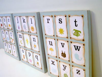 The Charming Cottage: Alphabet Walls for a Nursery or Playroom