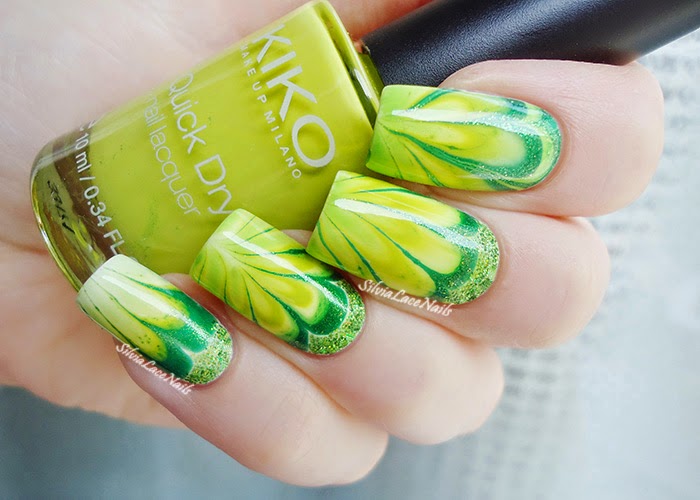 Silvia Lace Nails: Birthstone Challenge #8 Peridot: green drops water ...