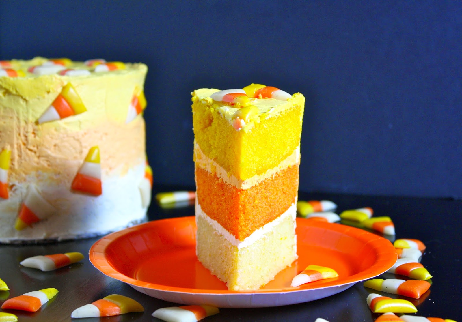 i wish baking was my real job: Candy Corn Cake