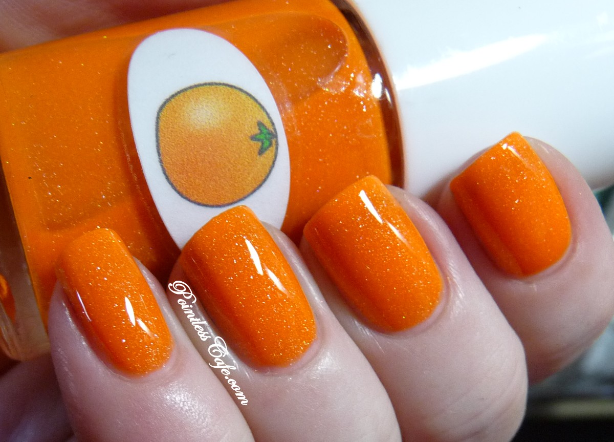 The Nail Junkie Orange Neon Shimmer Jelly | Pointless Cafe