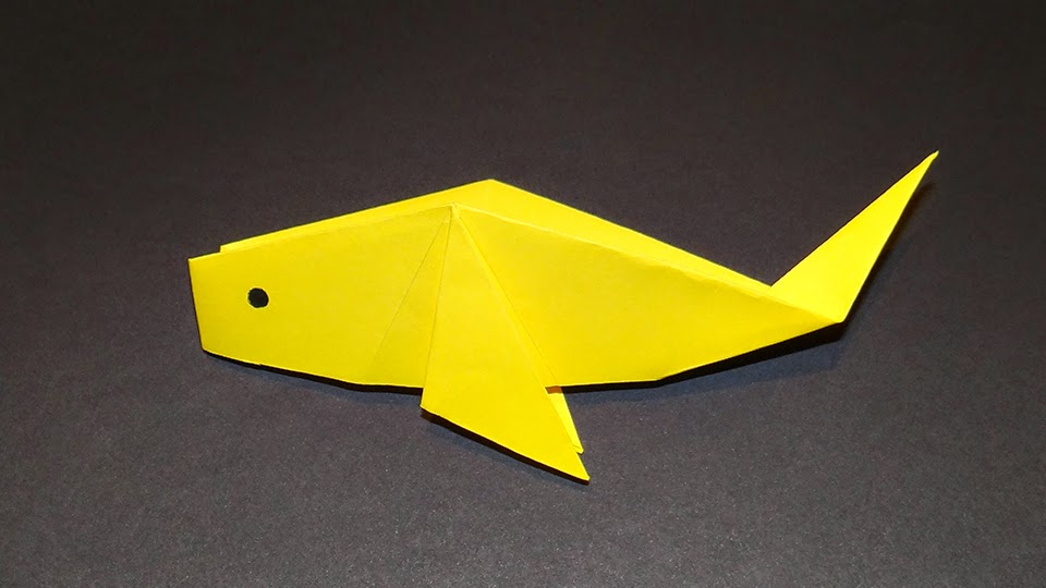 fish origami ~ origami instructions art and craft ideas