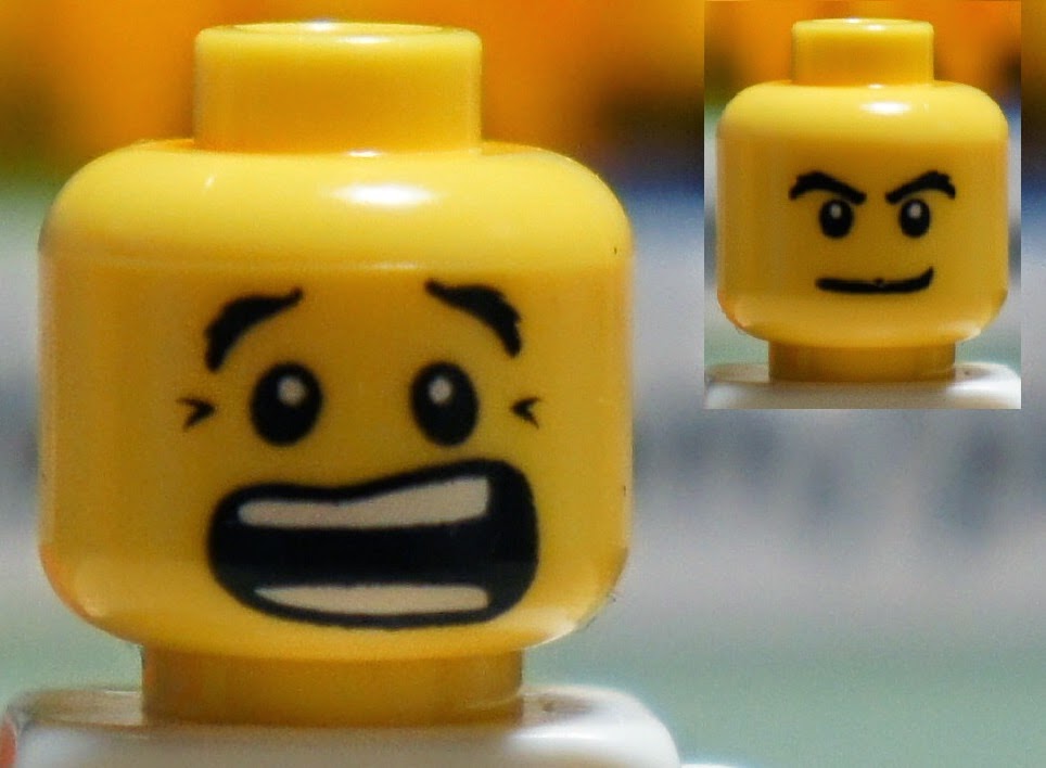 LEGO Head Piece SURPISED GUY Face Open Mouth Double Sided - Part for ...