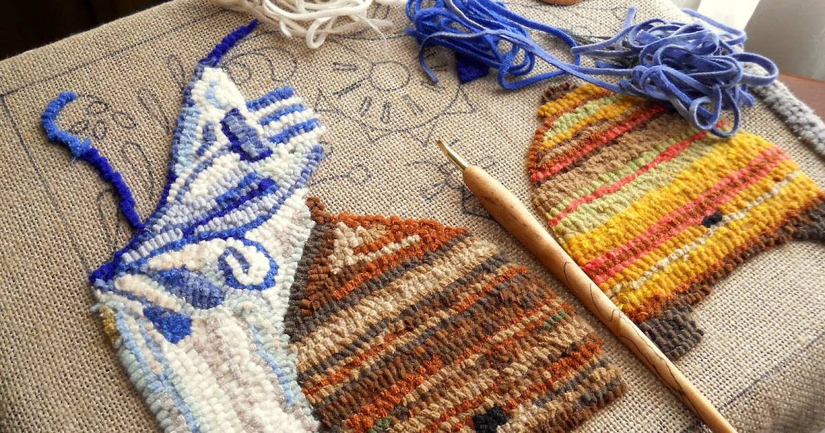 Michelle Palmer: Hooked rug progress~