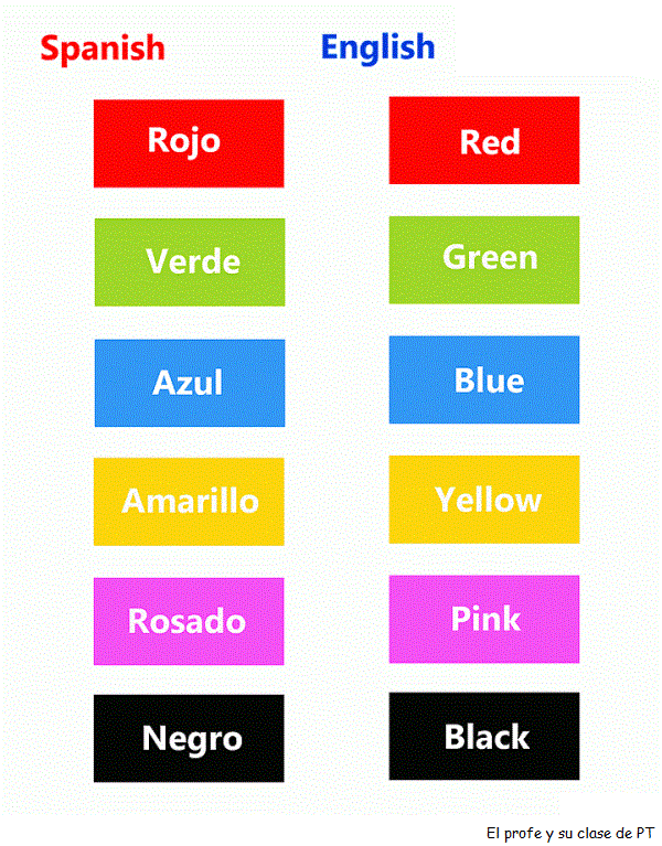 El profe y su clase de PT: Los colores