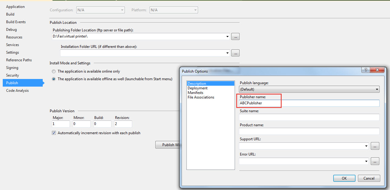 C Processstart A Clickonce Application
