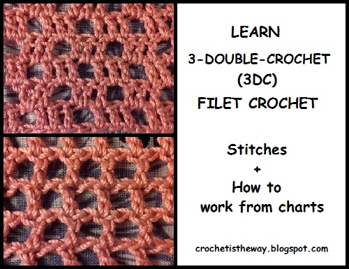 How To: 3 DC Filet Crochet