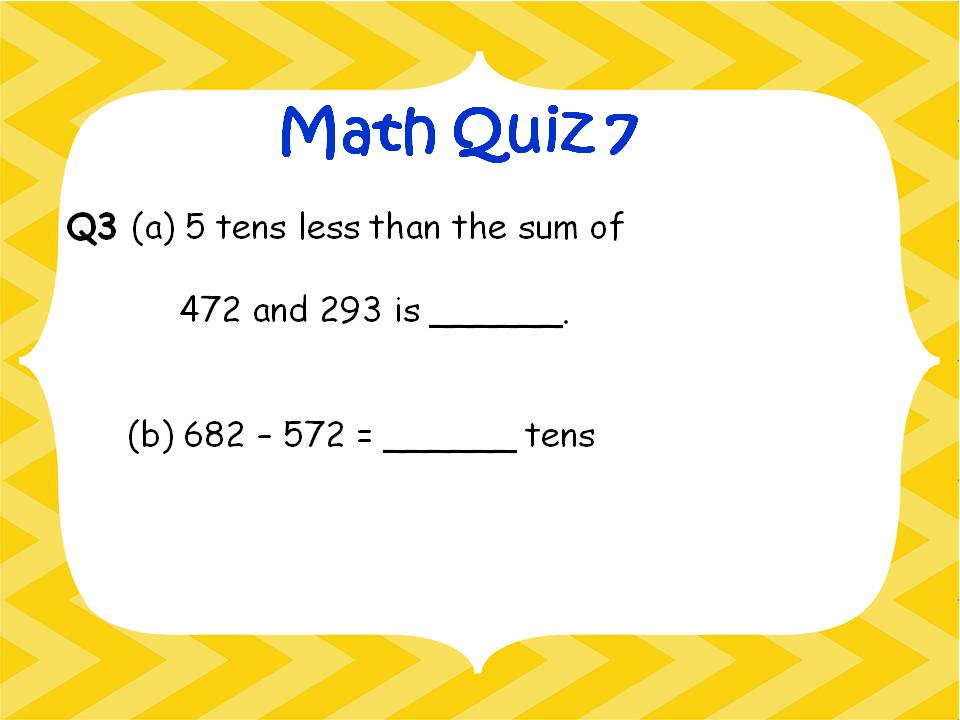 P2A Class Blog: Math Quiz 7