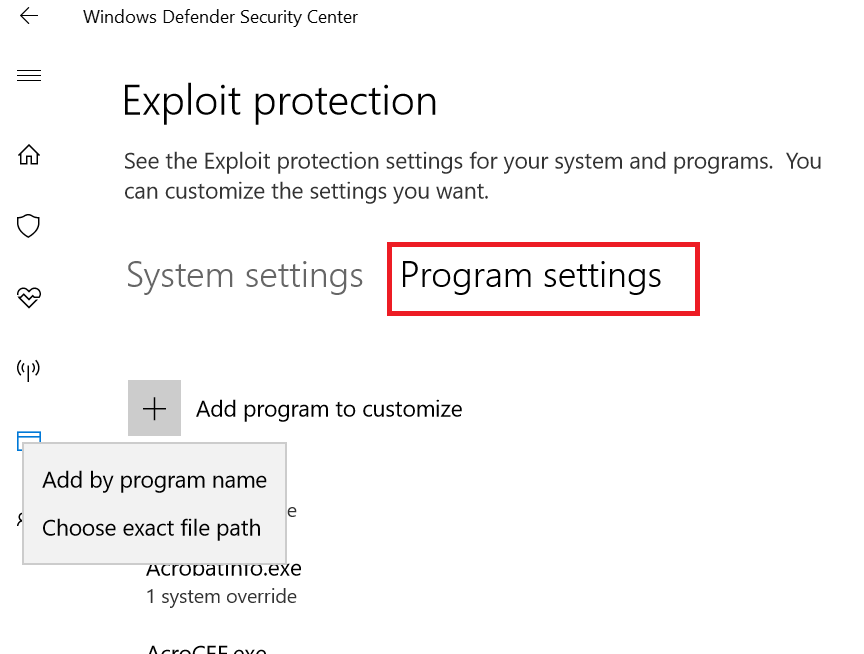 Windows 10 Fall update 1709 Security Feature 3: Exploit Guard ...