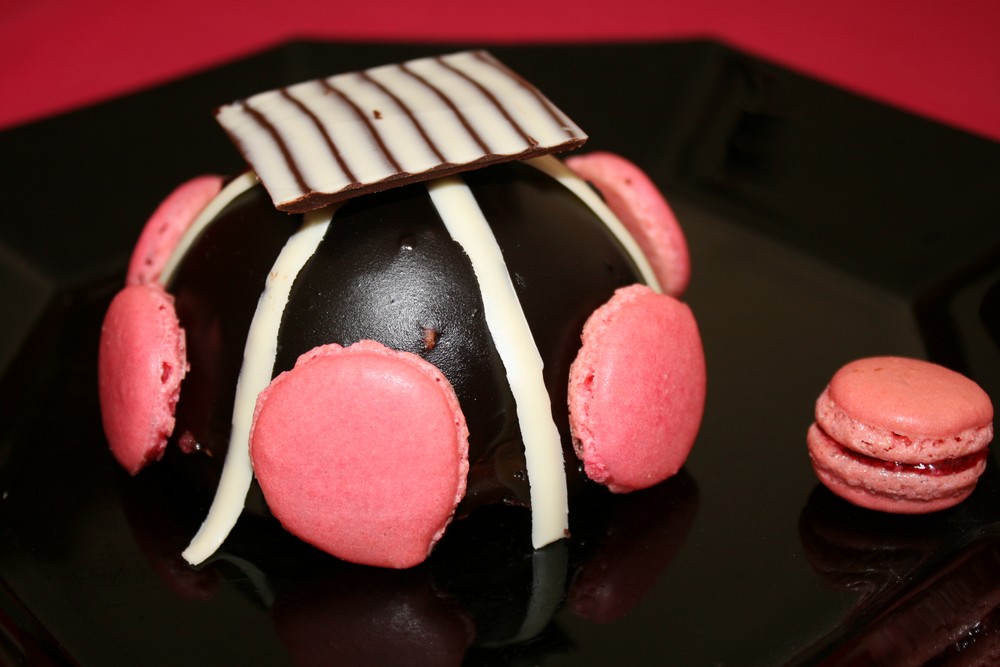 Parfums Sucrés et Salés: Demie-sphère mascarpone, framboise, chocolat