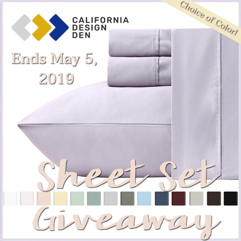 California Design Den Luxury Sheet Giveaway