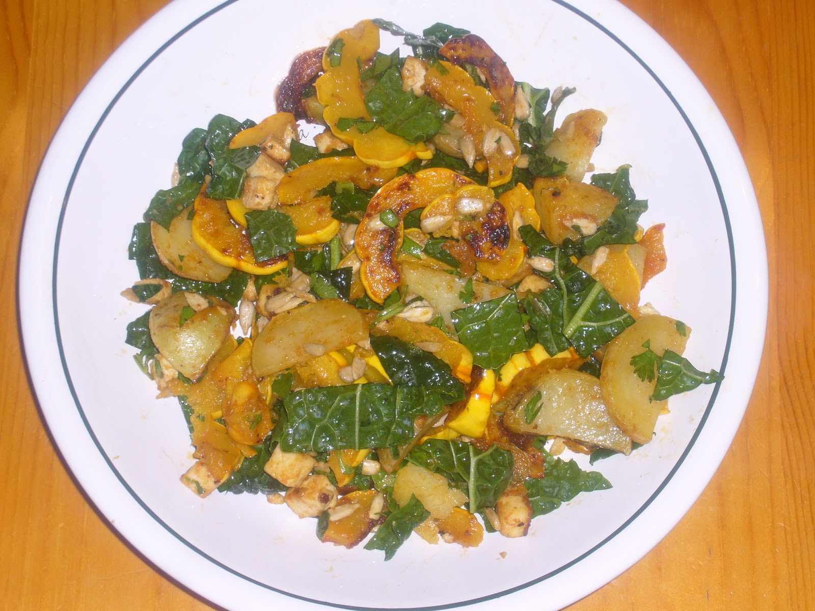 Kitchen Sink Diaries: Red Curry-Miso Roasted Squash, Tofu & Kale
