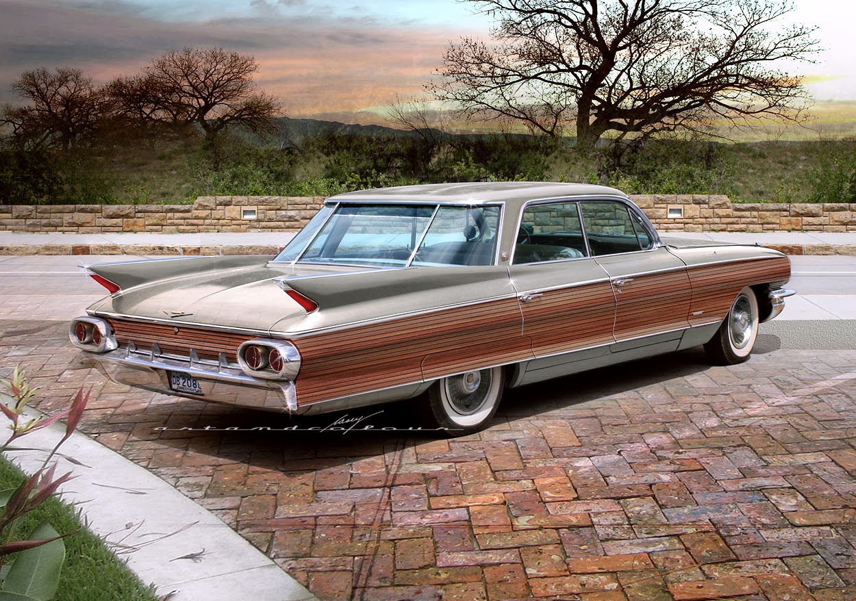 casey/artandcolour/cars: 1961 Cadillac 4-window with Calais Package