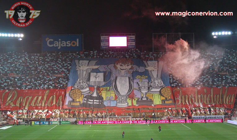 Datos Sevilla FC: Mejores tifos del Sevilla FC [Biris Norte]