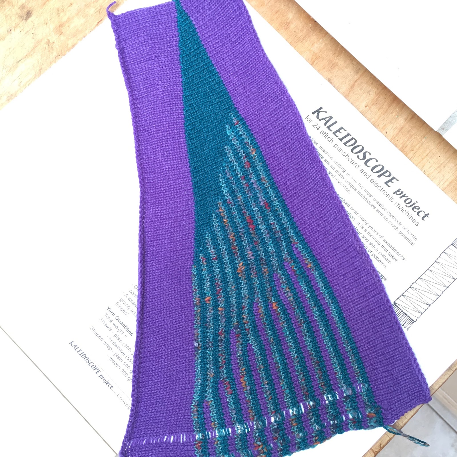 Machine Knitting Fun: Iris Bishop Kaleidescope Project
