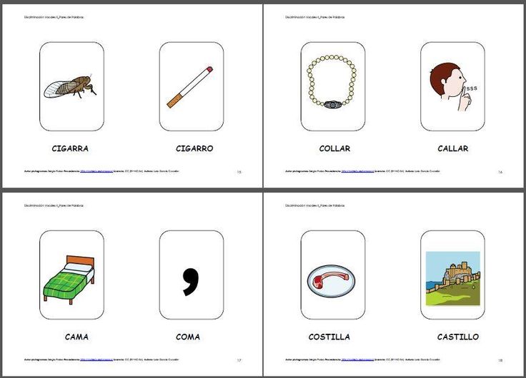 Mis Materiales AL y PT: DISCRIMINACIÓN: PARES DE PALABRAS I