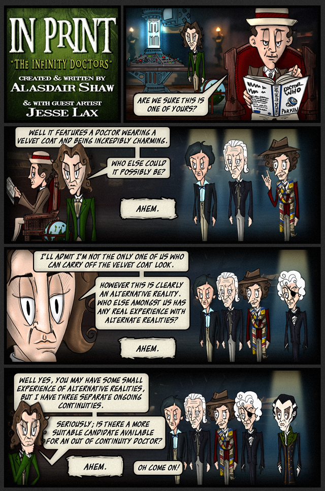 In Print Comic: THE INFINITY DOCTORS -Strip 1 - JESSE LAX