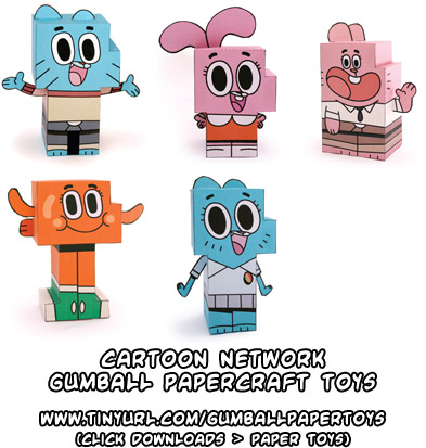 Ninjatoes' papercraft weblog: D/L Cartoon Network Gumball #papercraft ...