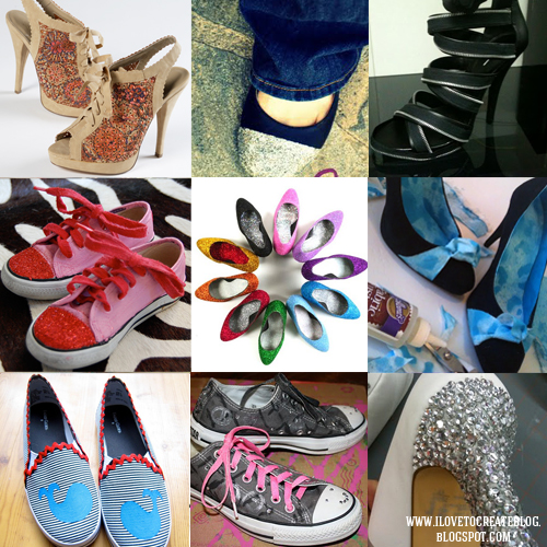 iLoveToCreate Blog: 19 Fabulous Shoe DIYs