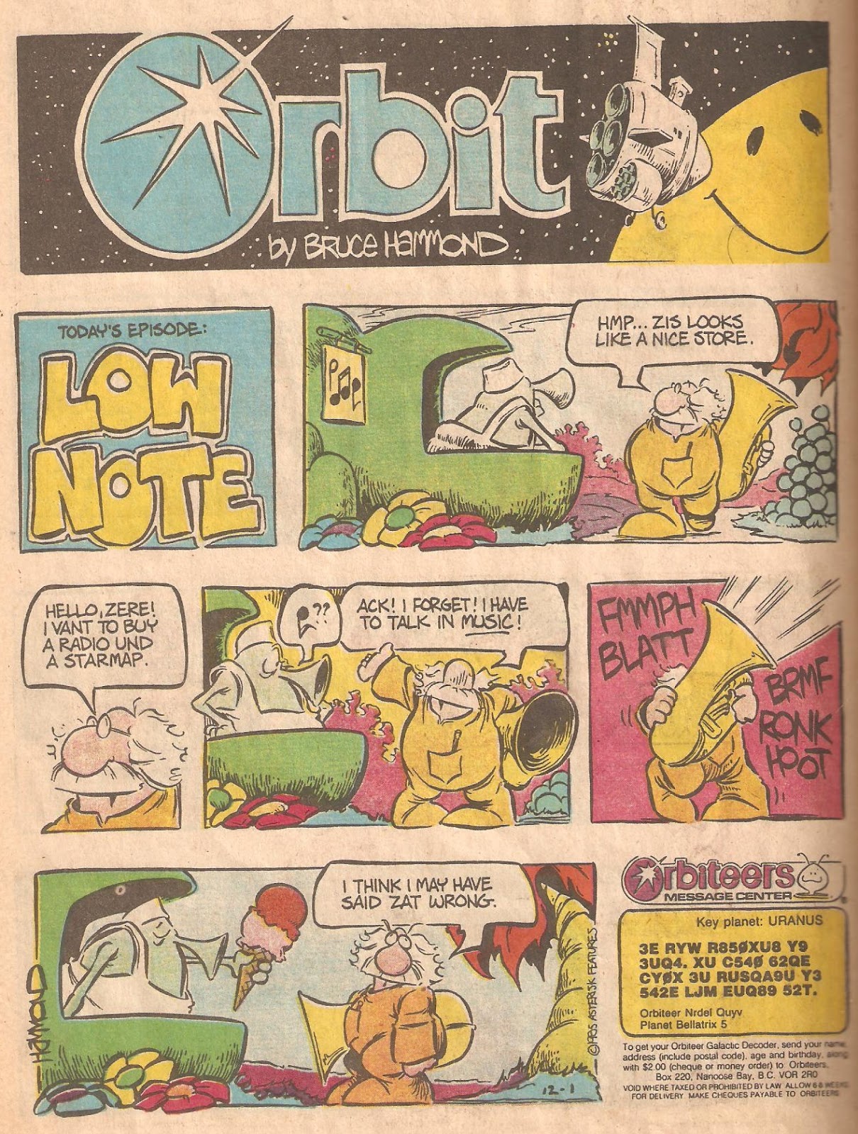 Sunday Comics Debt: A Month in Orbit