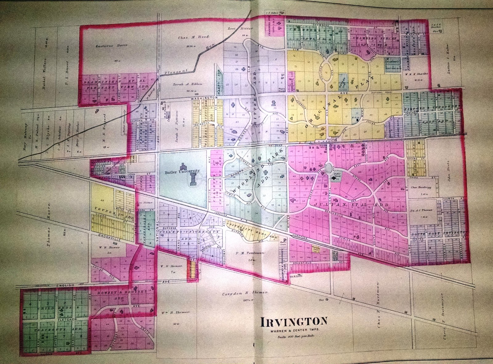 The Horner House Project: 1889 Irvington Map