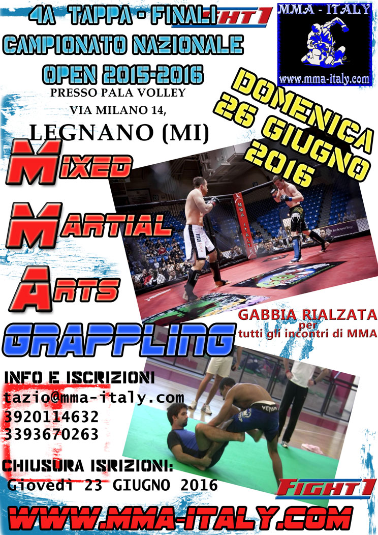 MMA Light & GRAPPLING. Finali Campionati Italiani.