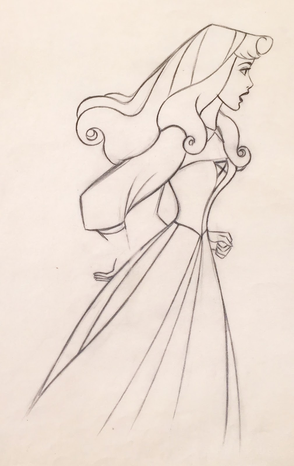 Animation Collection: Original Production Drawing of Briar Rose from ...