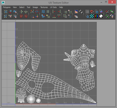 Jurassic Kart Dev Blog: T-Rex Retopology and UV Map