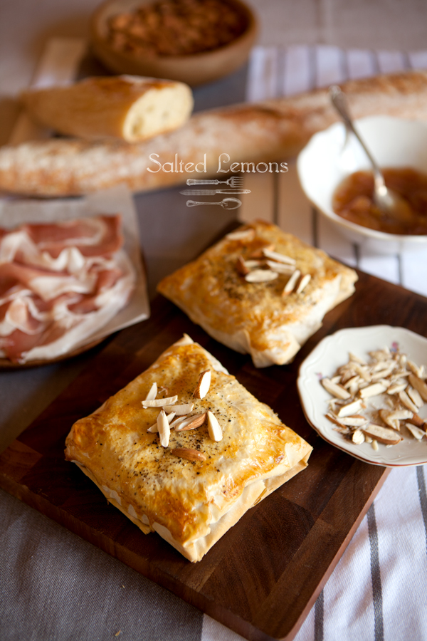 Camembert en croute with filo pastry