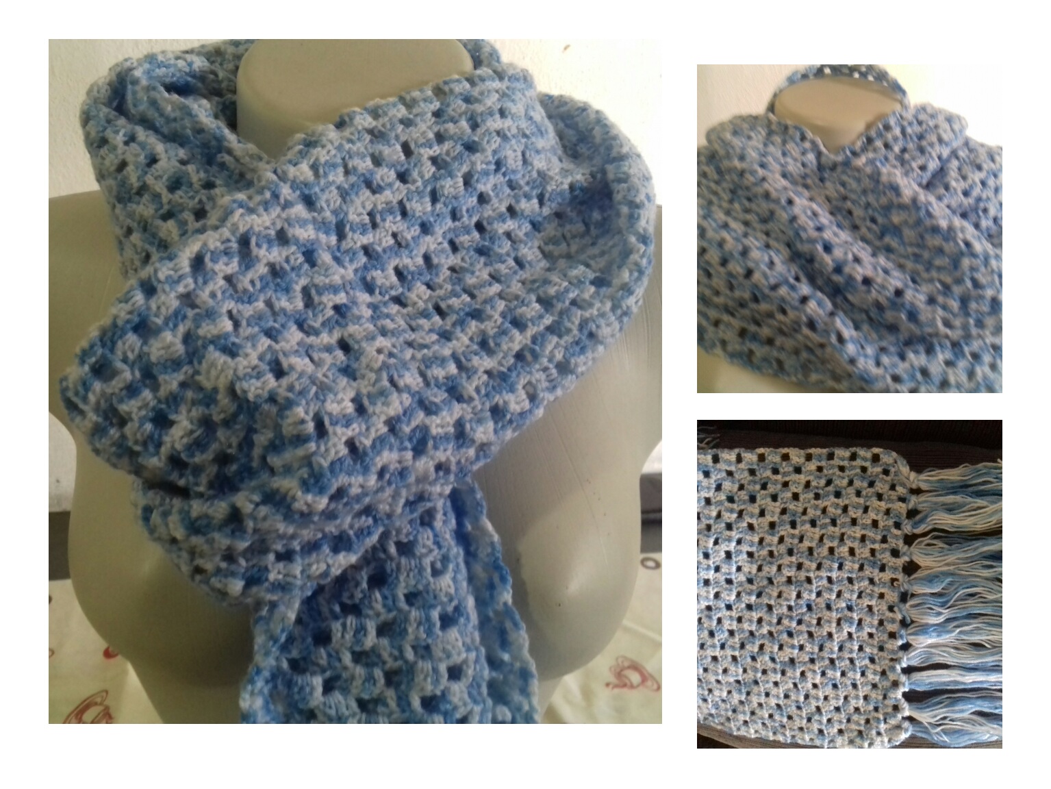 Simples Artes Lu: Cachecol em Crochê