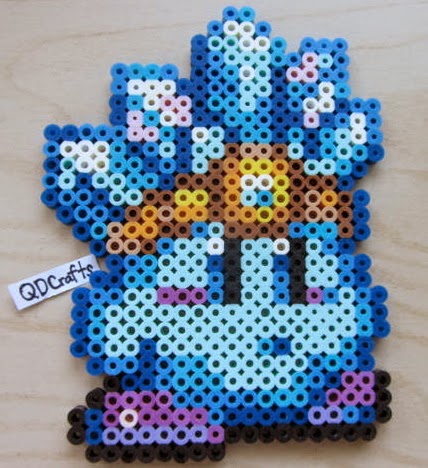 QDCrafts: Ice Kirby Perler Bead Sprite
