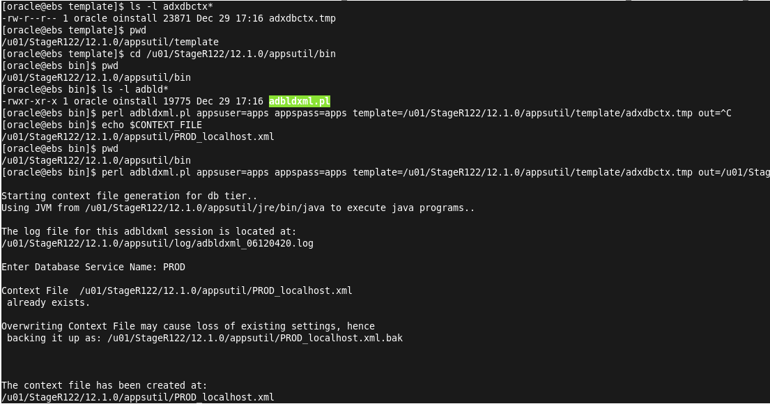 How to create or rebuild Context file in database DB Tier | ORACLE DBA