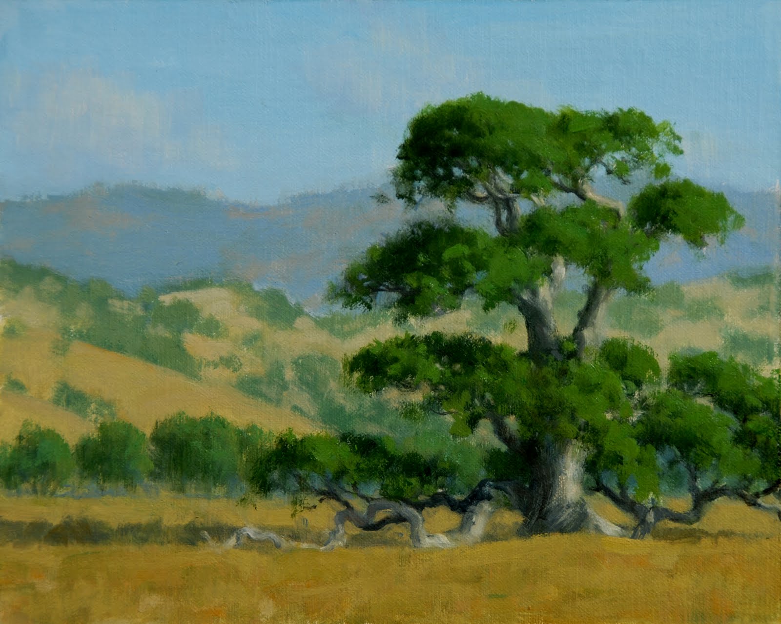 Lost Coast Daily Painters: "THE MIGHTY OAK-TEJON RANCH", oil paintng by ...