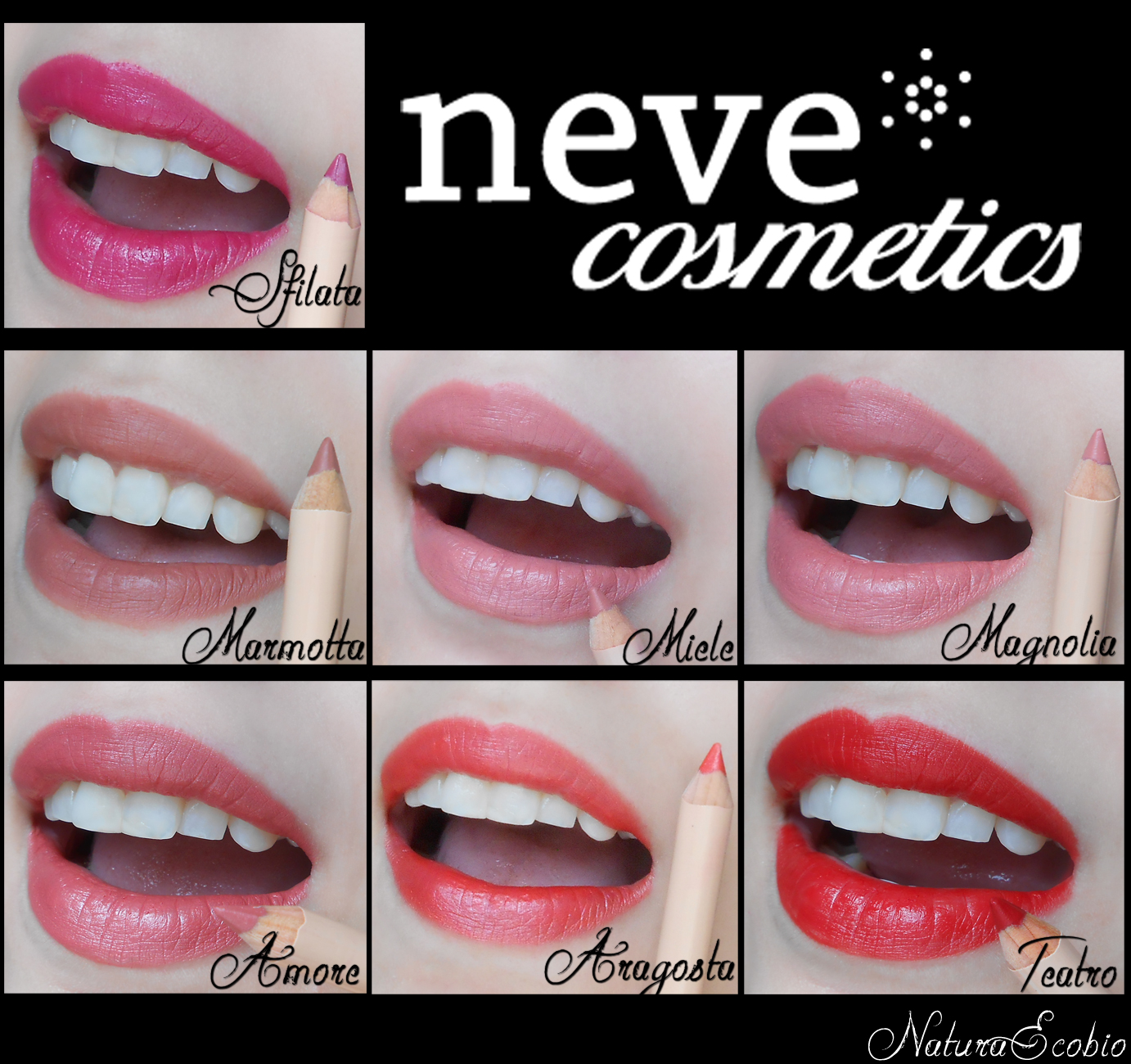 NaturaEcobio: [Review+Swatches] Neve Cosmetics - Le Mie Pastello Labbra
