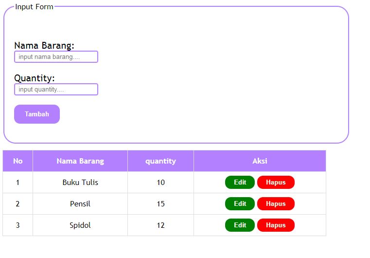 CRUD Sederhana dengan Javascript - Ini Bukan Gue