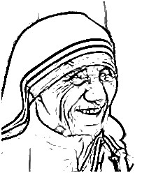 St. Teresa Calcuta Coloring Page Coloring Pages