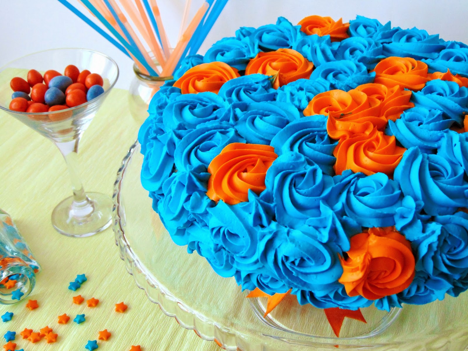 Tort Blue Hawaii cu ciocolata curacao si portocale - simonacallas