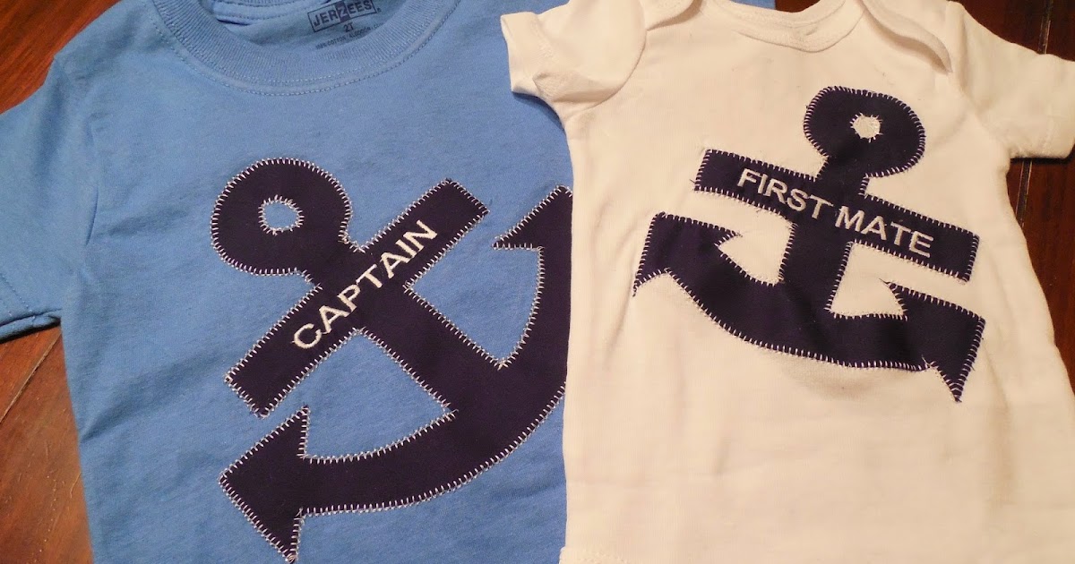 Working House Mom, Wife: Captain and his First Mate Fabric Applique T ...