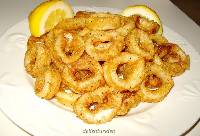 Delicious Turkish Food Recipes: Fried Calamari (Kalamar Tava)