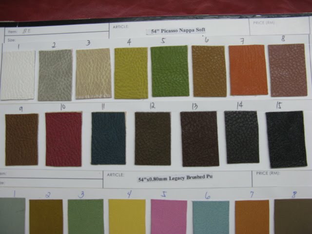 MAHKOTA BINDERY: PU (Bonded) Leather Swatches