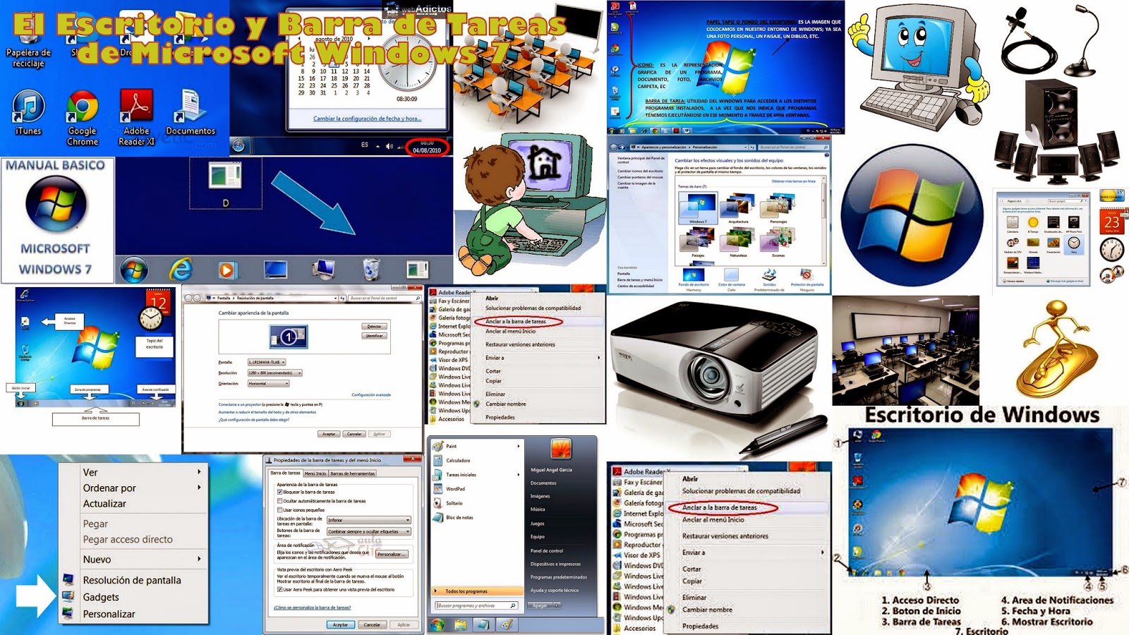 Tic en Educación: Collage sobre la Práctica Docente ¨Escritorio y Barra ...