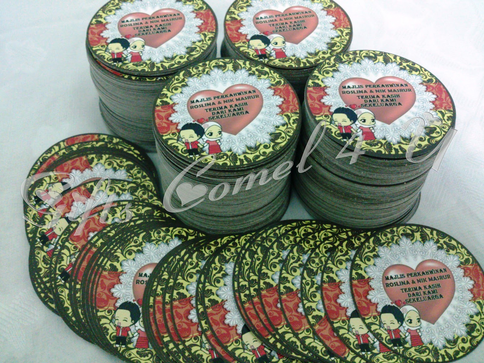 Gifts Comel 4 U: Ordered by Roslina Mohamad : Sticker "Red Love Couple ...