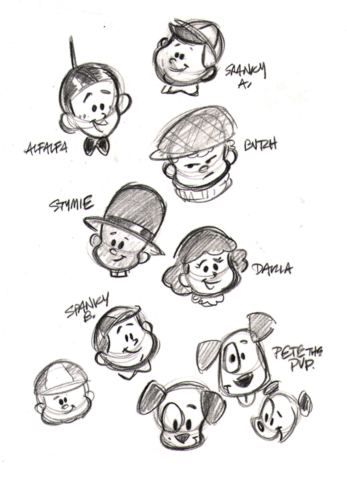 sdweinberg: some character designing exploration for CBS's "Lil Rascals