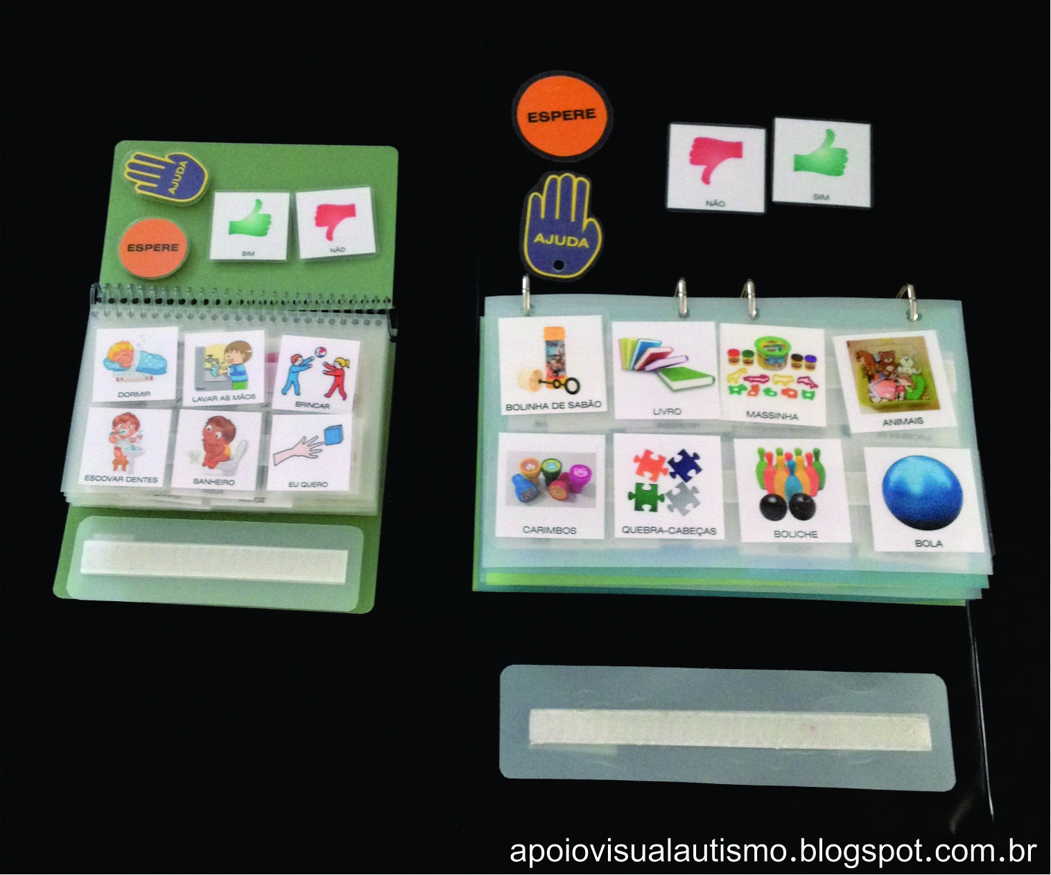 Apoio Visual :: Autismo: Pasta de Comunicação - Mini PECs